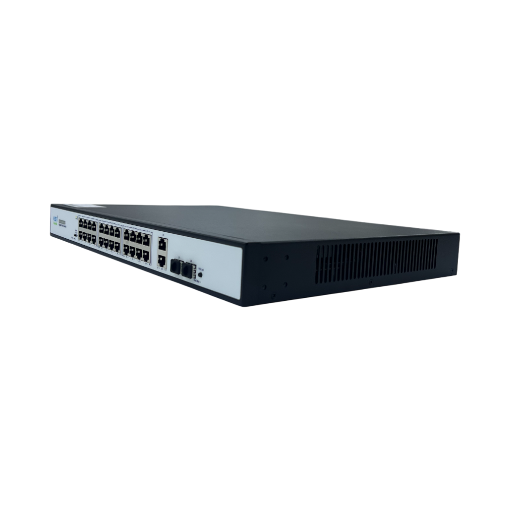 Netlink 24-Port PoE Switch with 2 Gigabit RJ45 & 2 SFP Uplink Ports ...