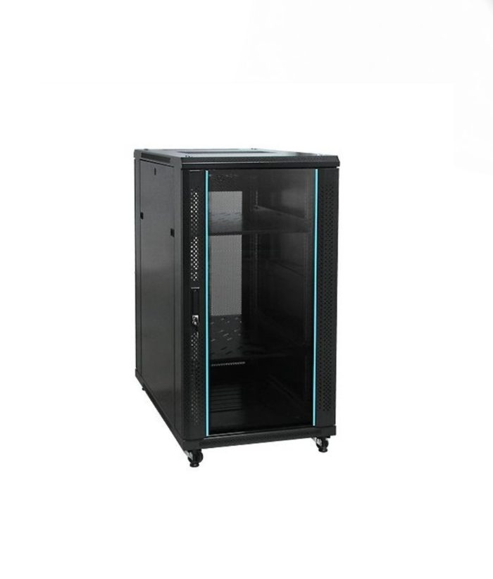 T5818 - FLOOR STAND CABINET 600*1000(22U) 1. Front Glass Door with ...